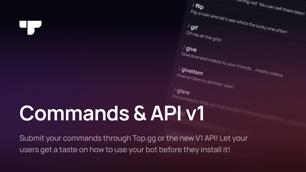 Platform Update: Commands, API V1, and More!